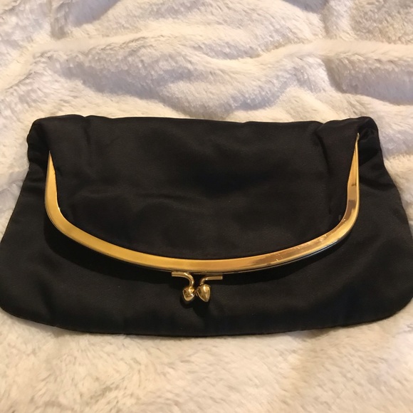 Mel-Ton | Bags | Vintage Melton Black Clutchhandbag | Poshmark